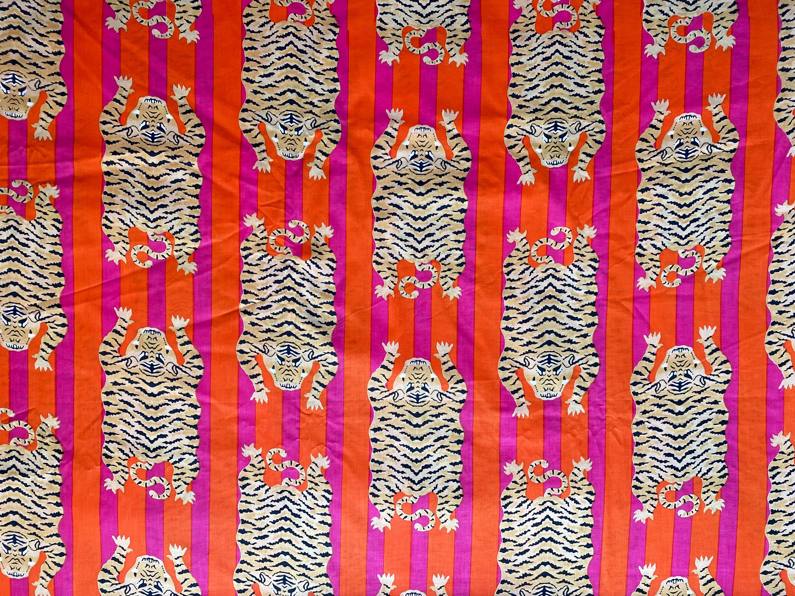 New Tiger Print Cotton Fabric Indian Cotton Fabric Animal - Etsy
