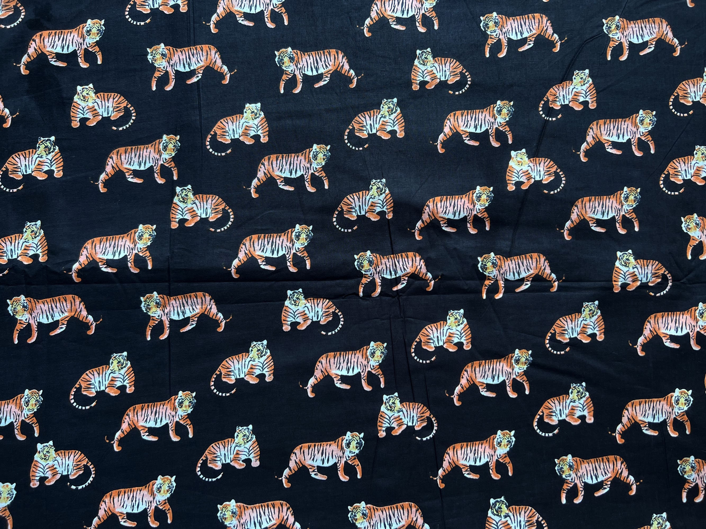 Pink Tiger Print Fabric Animal Print Fabric Indian Soft - Etsy