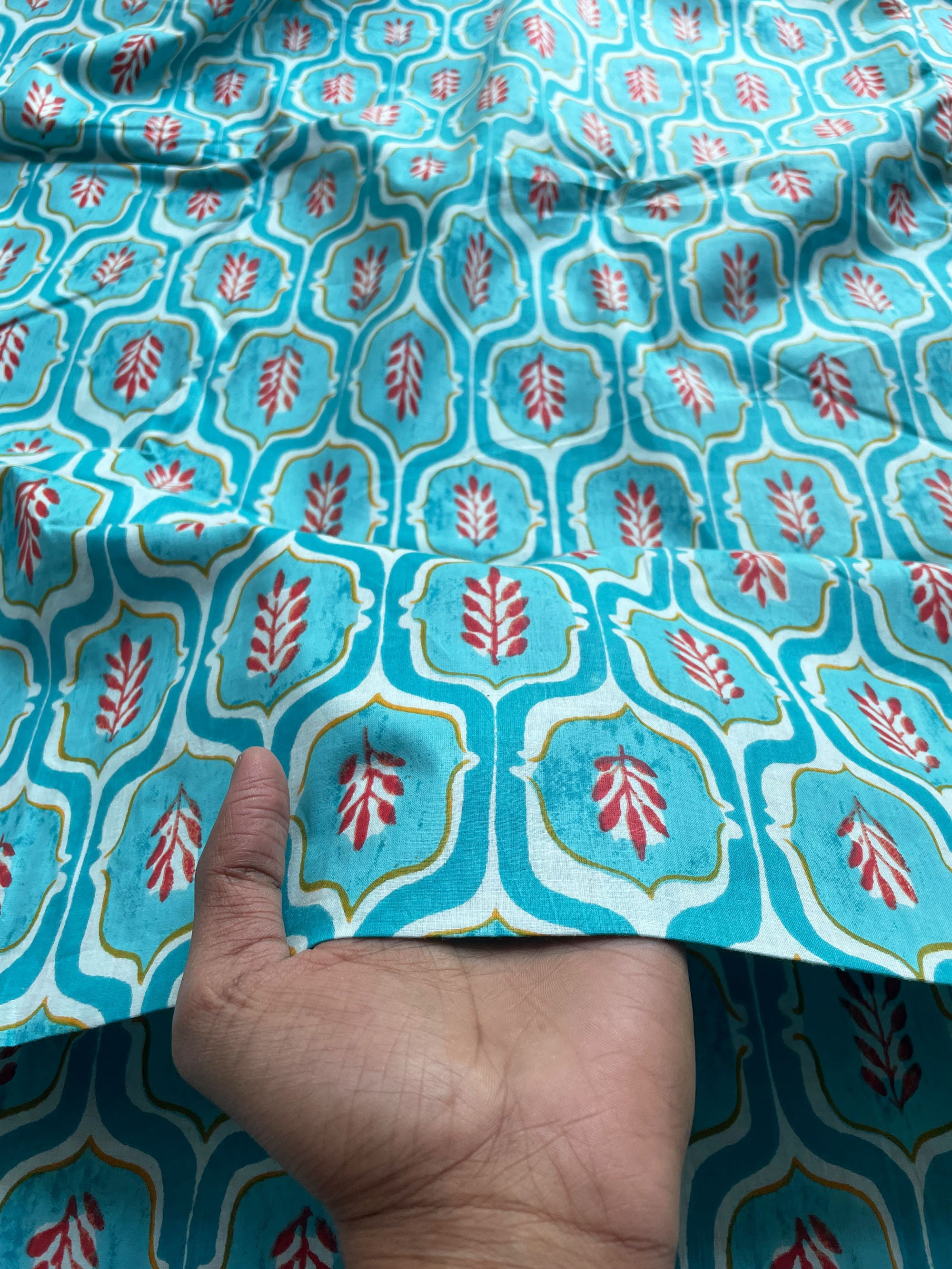 Indian Floral Print Cotton Fabric Block Print Fabric Indian - Etsy