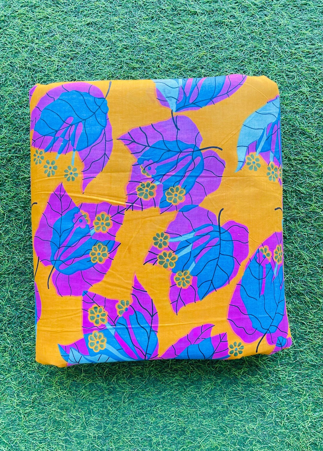 Leaves Print Fabric Collection / Floral Cotton Fabric / Home Decor Fabric / Pillow or Table ...