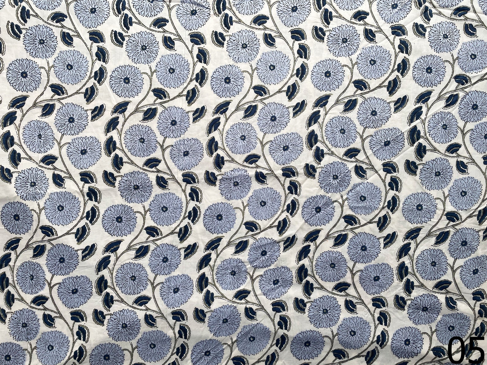 Floral Printed Cotton Fabric, Hand Block Print Clothing Fabric, Kids ...