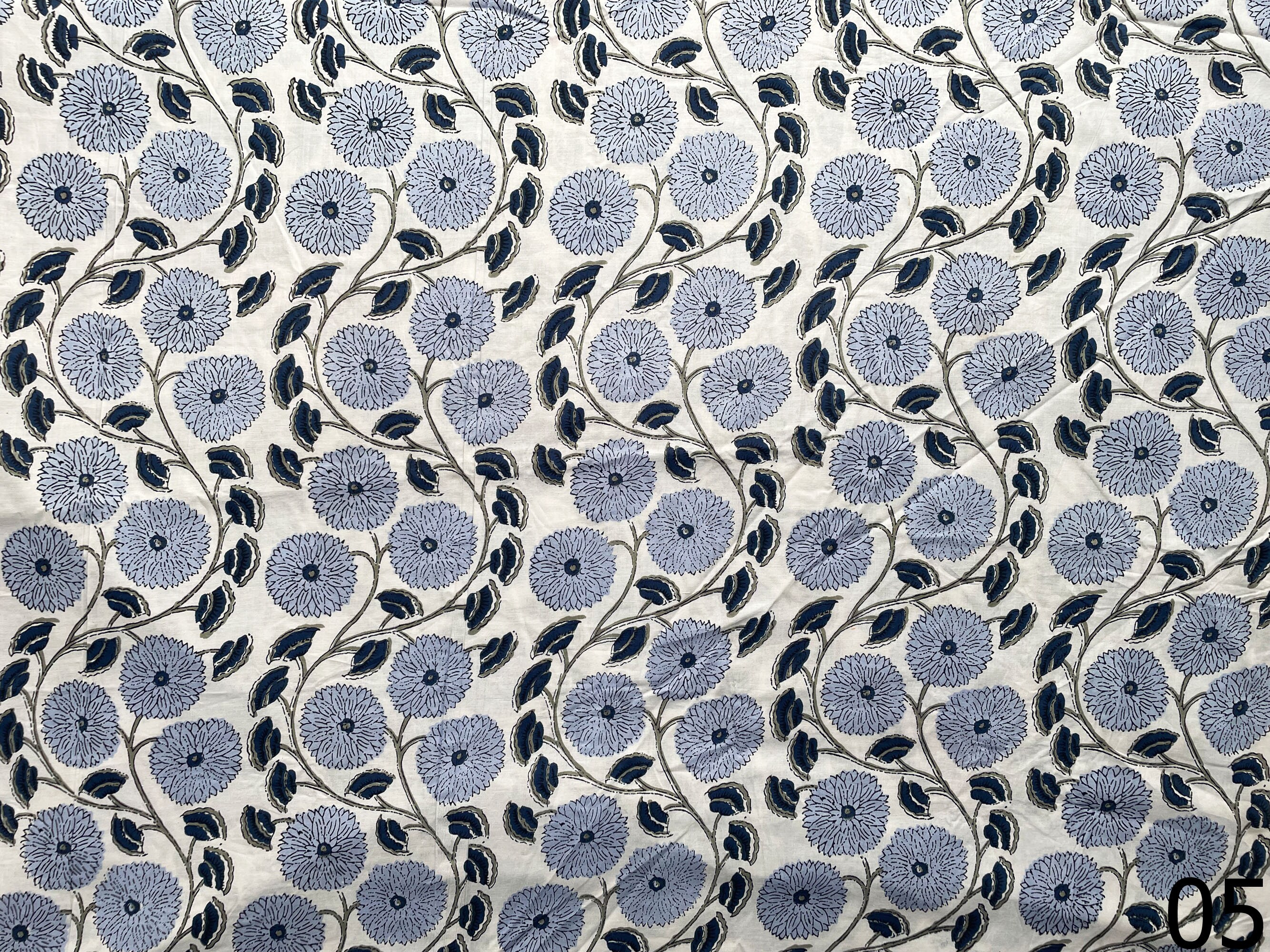 Beautiful Floral Print Fabric, Block Print Fabric by the Yard, Indian ...