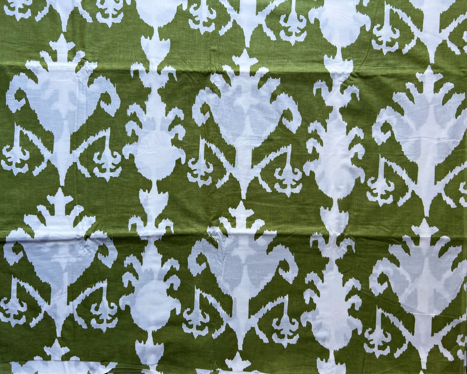 Floral Ikat Fabric, Floral Print Fabric, Indian Cotton Fabric, Printed ...