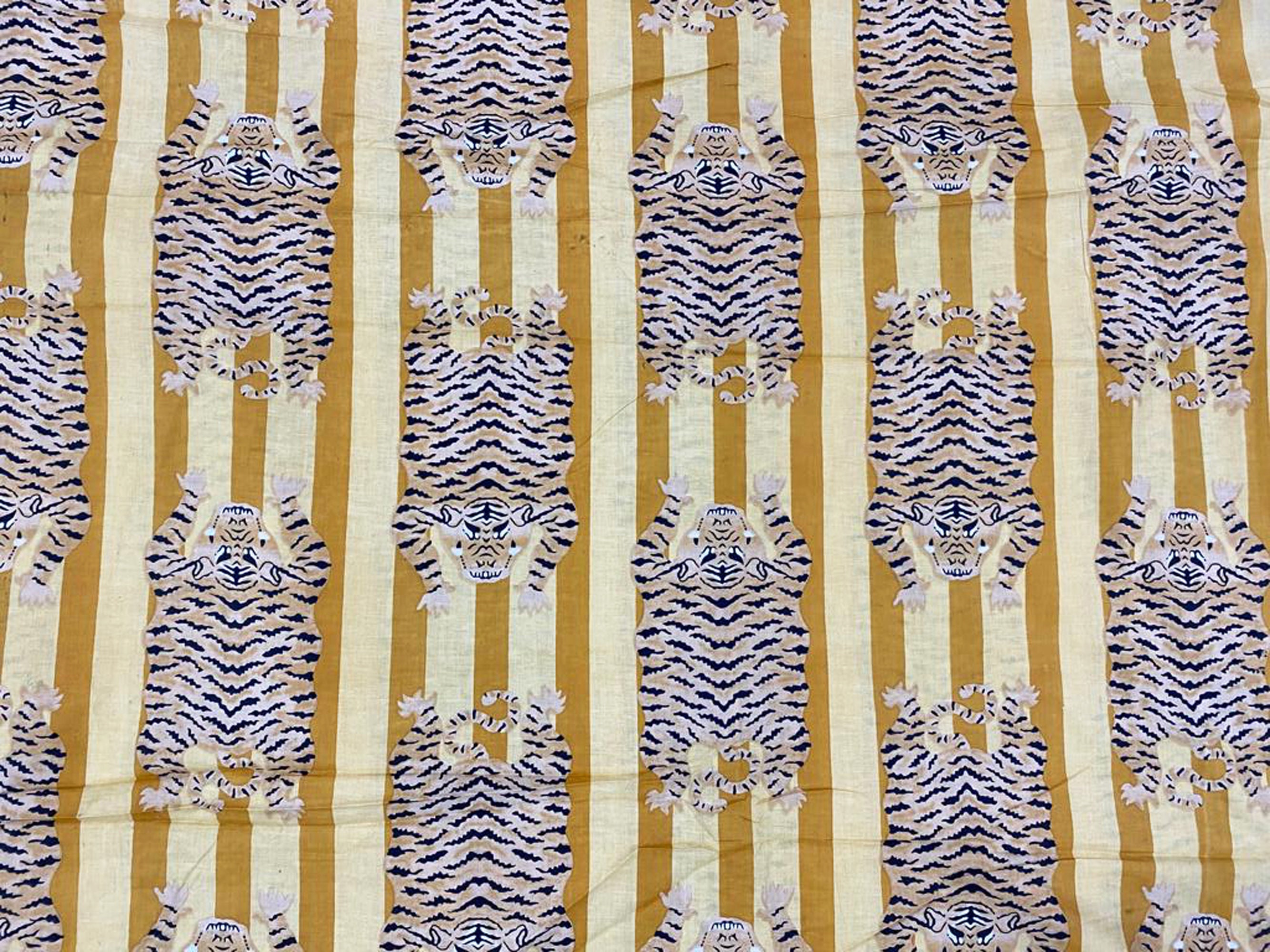 New Tiger Print Cotton Fabric Indian Soft Cotton Fabric - Etsy