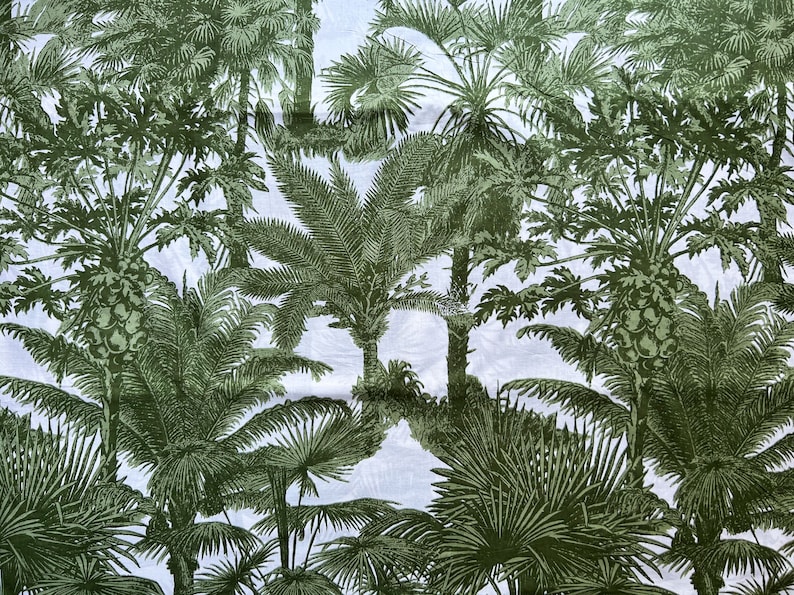 Coconuts Palm Tree Print Indian Pure Cotton Fabric Dress - Etsy