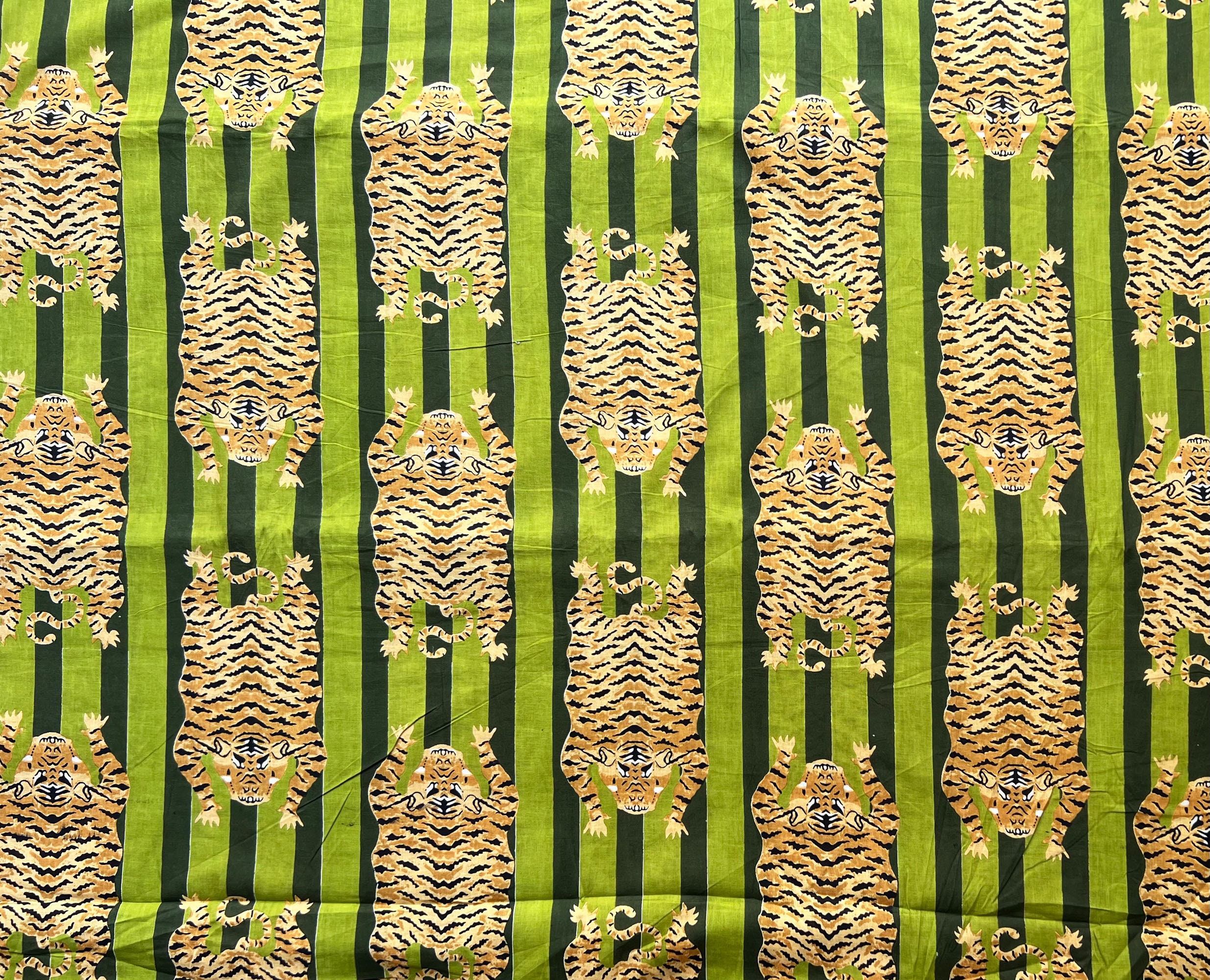 New Tiger Print Cotton Fabric Indian Cotton Fabric Animal - Etsy