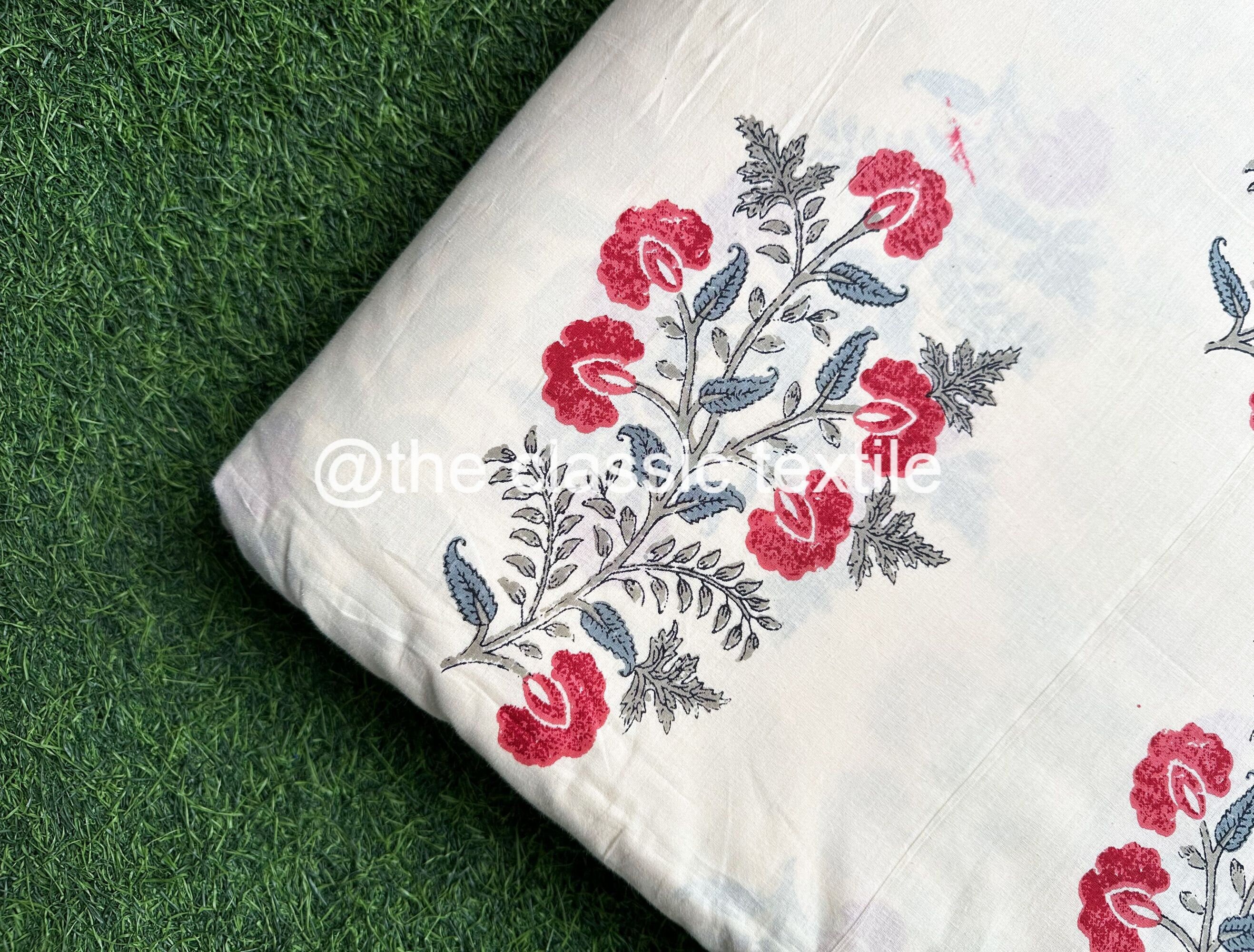 Indian Hand Block Print Fabric Floral Print Fabric Indian - Etsy