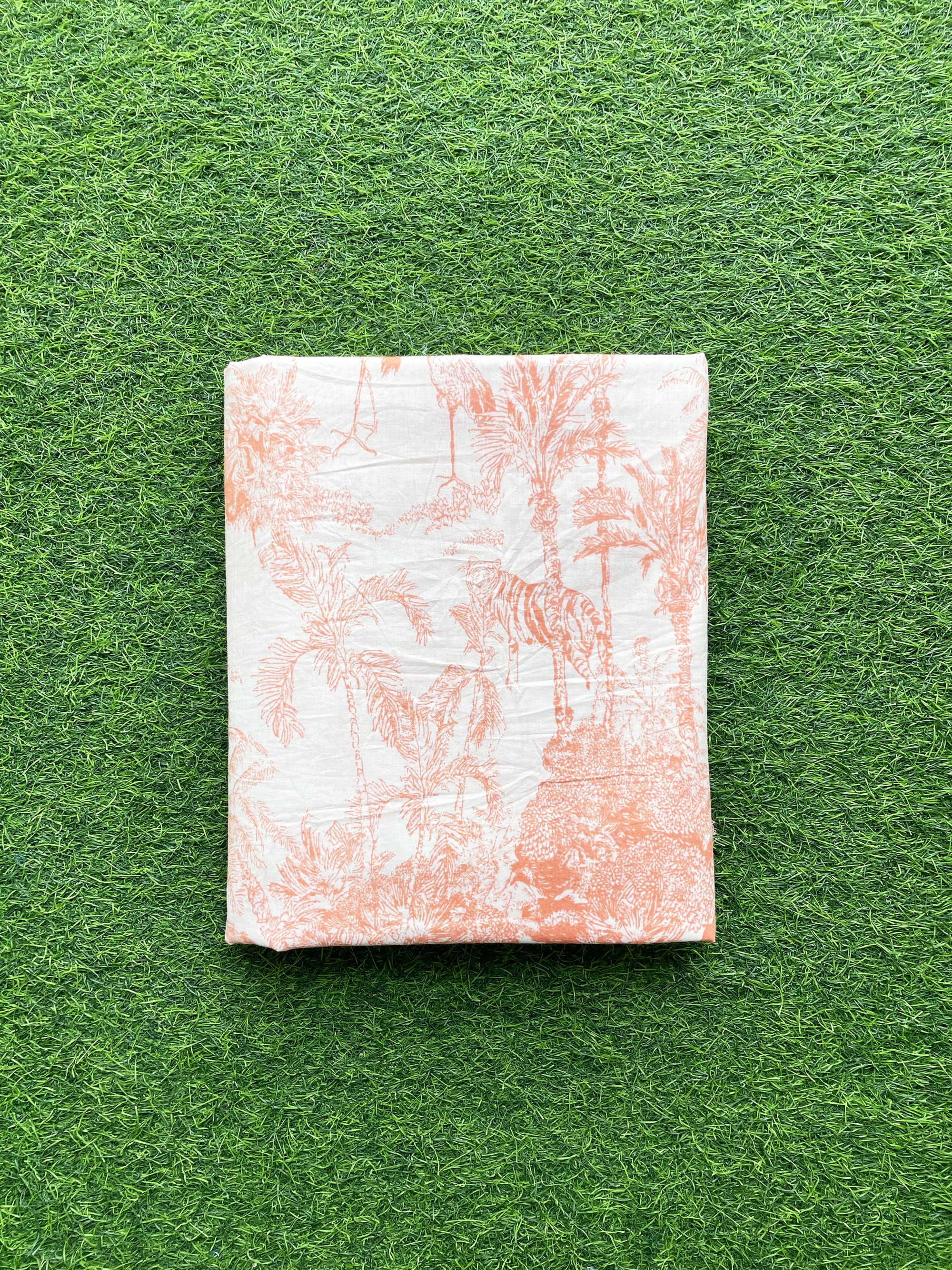 New Tiger & Duck Print Fabric, Indian Soft Cotton Fabric, Handmade ...