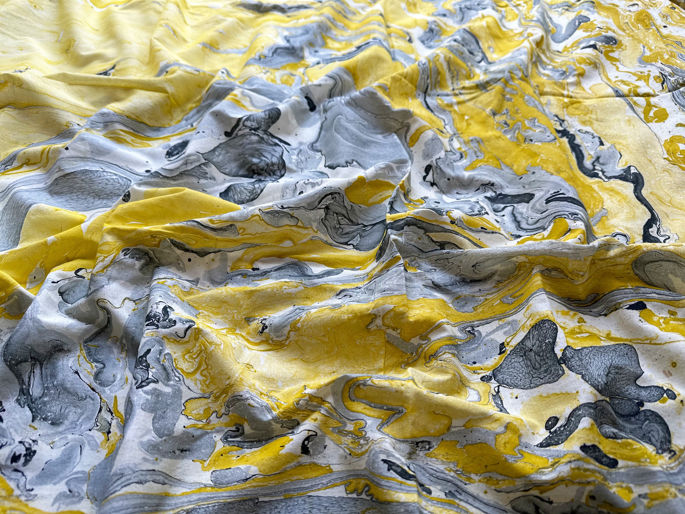 Handmade Marble Printed Cotton Fabric Dress Making Fabric by - Etsy