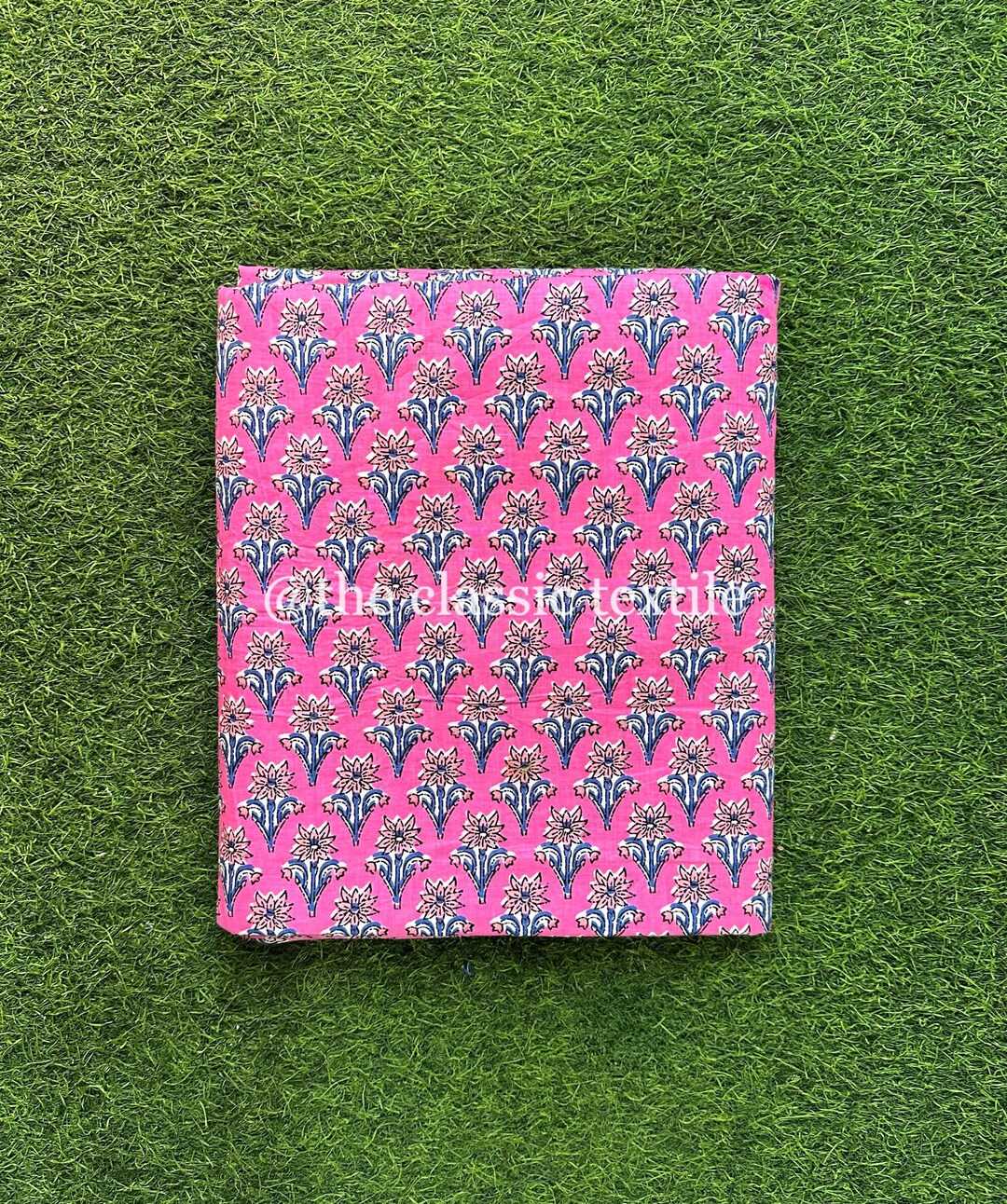 Fabric by the Yard, Pink Cotton India Block Print Fabric, India Fabric ...