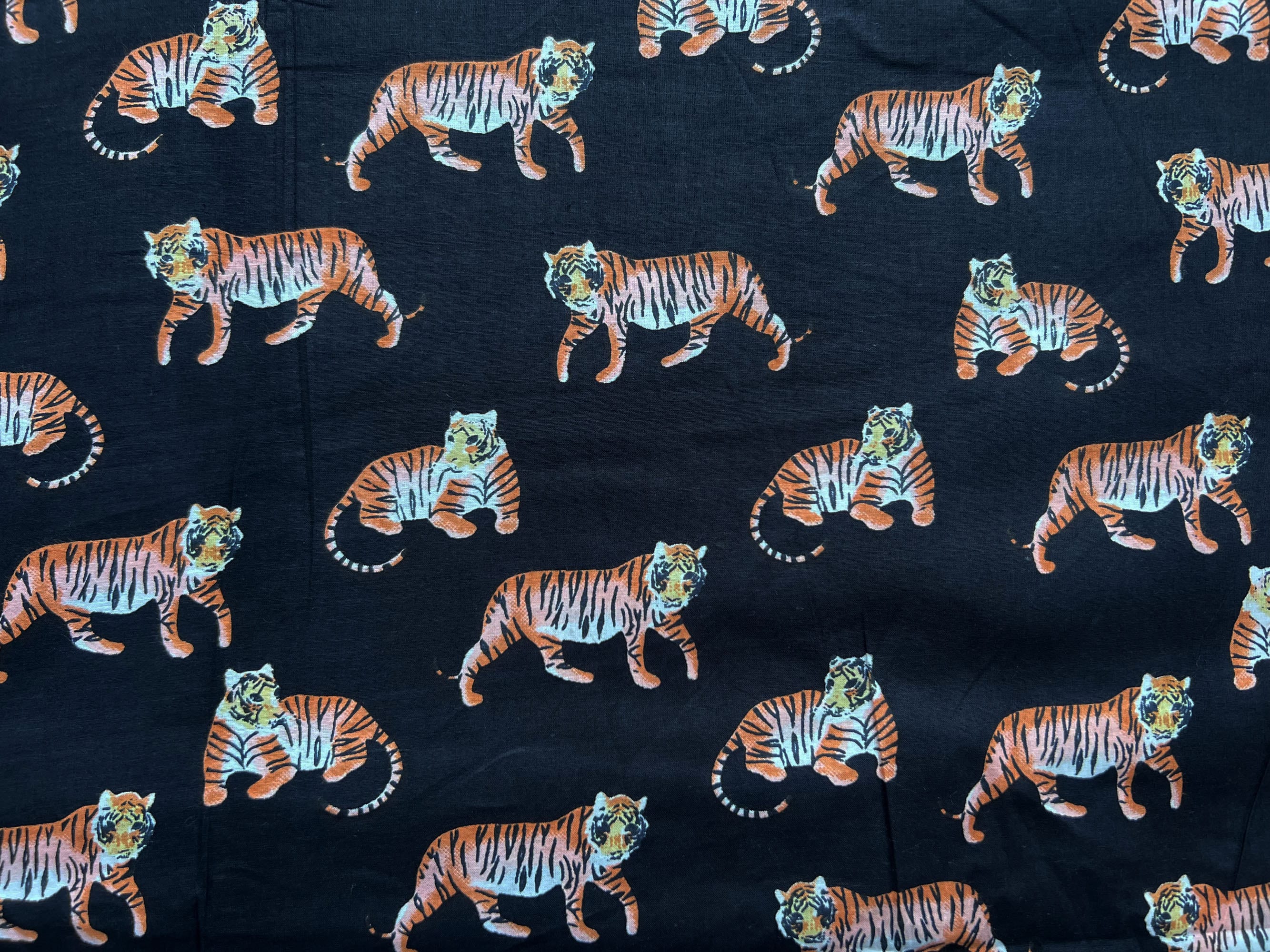 Tiger Print Fabric, Animal Print Fabric, Indian Soft Cotton Fabric ...