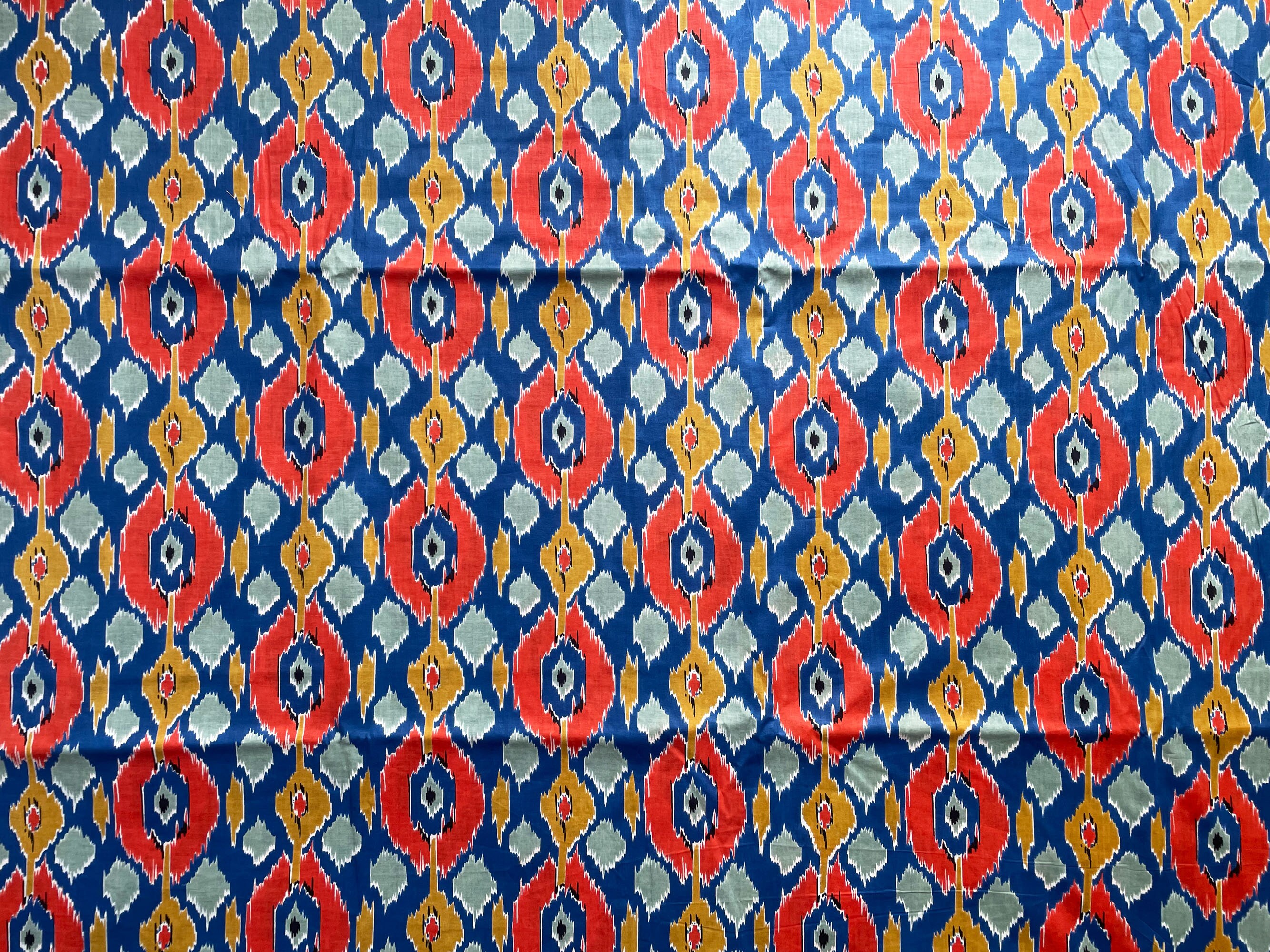 Ikat Print Fabric, Indian Soft Cotton Fabric, Printed Fabric ...