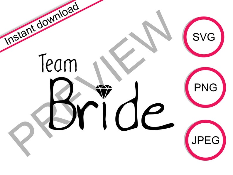 Team Bride Svg, Bride Svg, Wedding Svg, Bachelorette Svg, Bridal Party ...