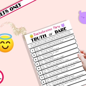 Truth or Dare - Bachelorette Party Game / Hens Night / Hen Party Game / Instant Download - Etsy