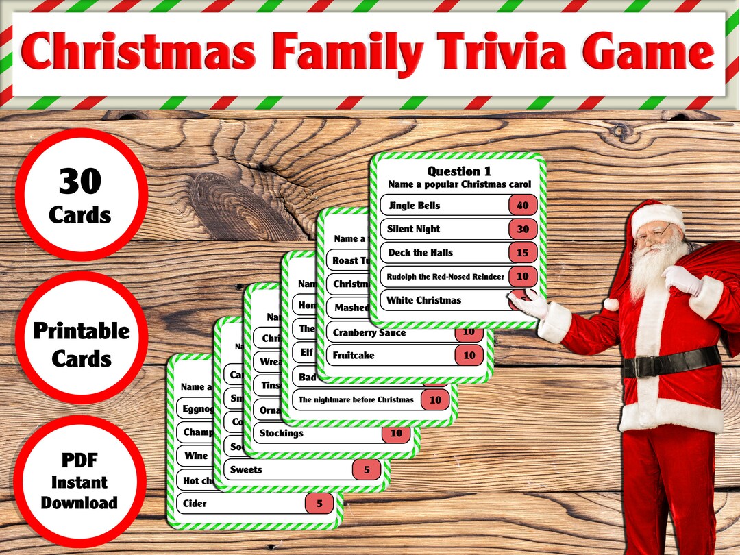 Christmas Feud Trivia Game | Printable Family Christmas Game ...
