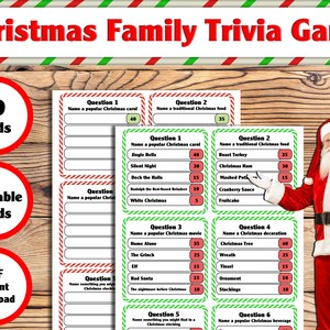 Christmas Feud Trivia Game | Printable Family Christmas Game ...