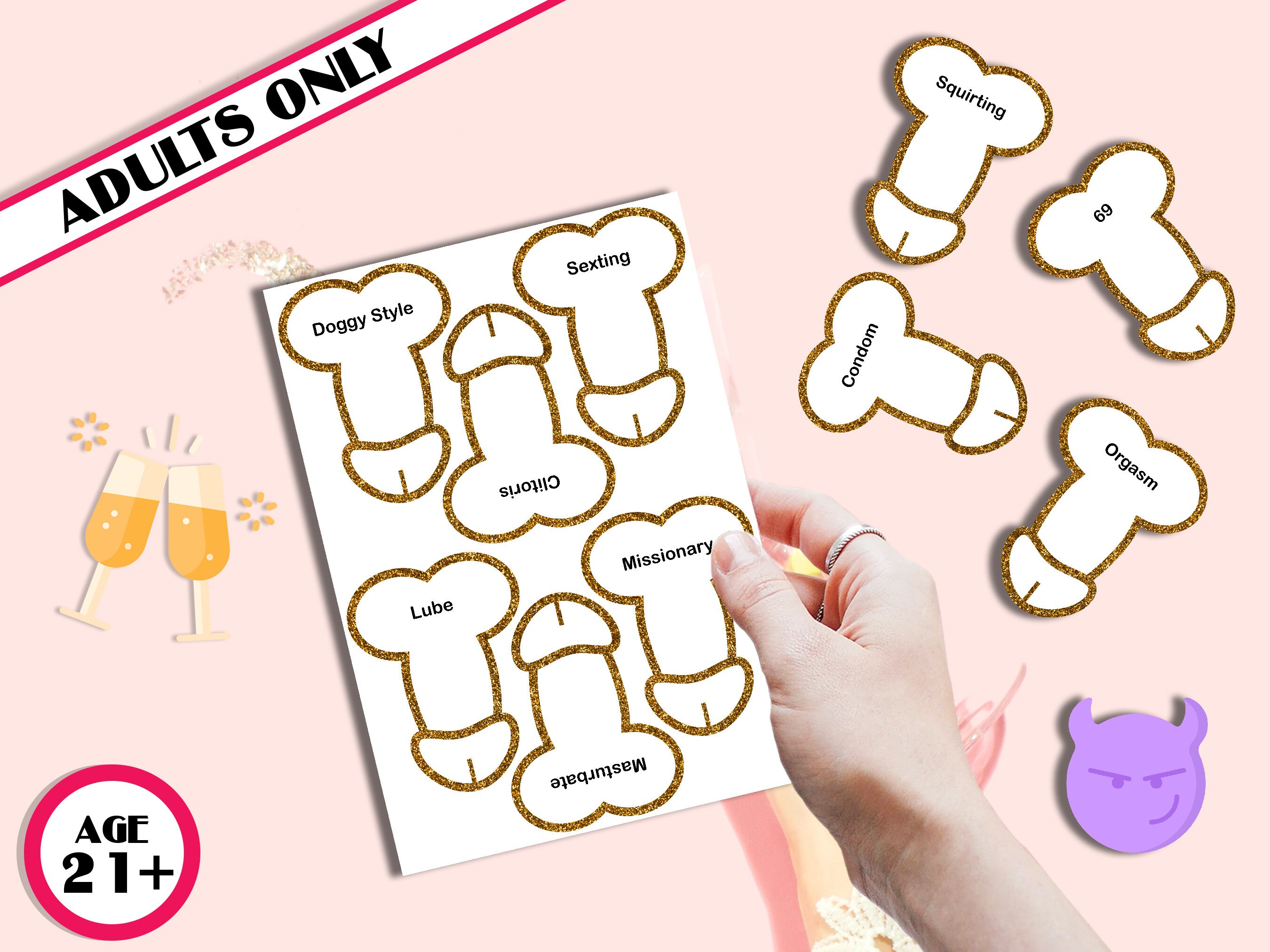 Dirty Charades Penis Cards / Bachelor Party Game / Bachelorette Party Game / Hens Night / Stag ...