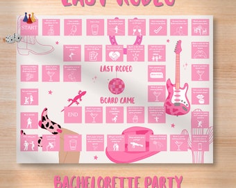 Last Rodeo Bachelorette Game Printable Board Game Bachelorette Drinking ...