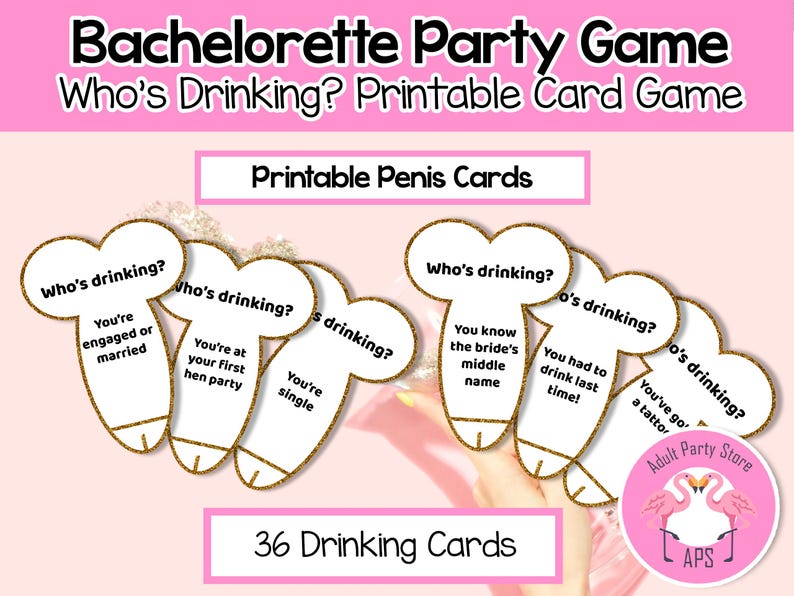 Bachelorette Drinking Game, Dirty Who's Drinking Cards, Hen Party ...