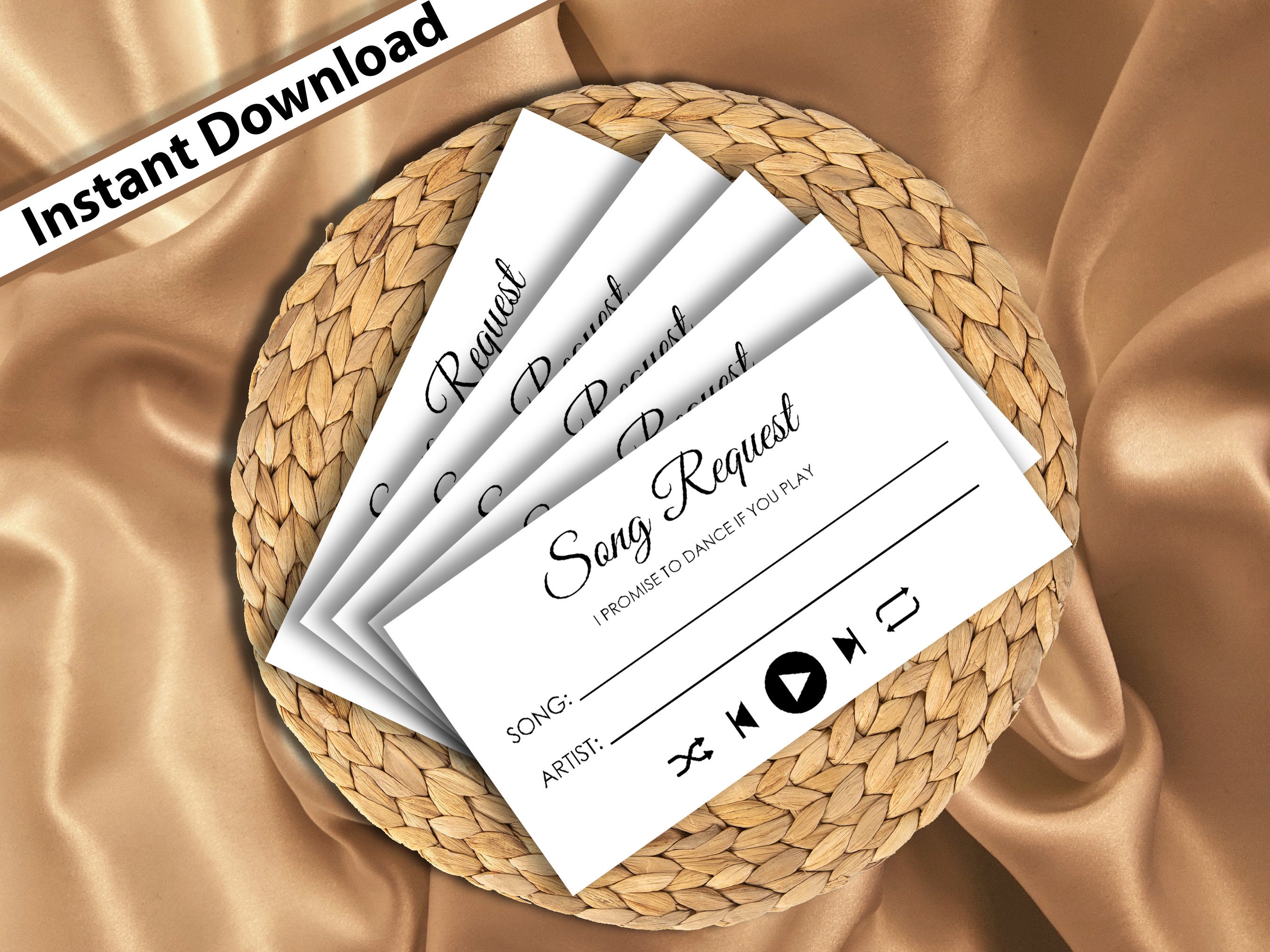 Wedding Song Request Card, I Promise to Dance Request Card, Printable ...