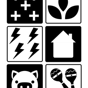 42 Printable Sensory Flashcards, High-contrast Newborn Cards, Visual ...