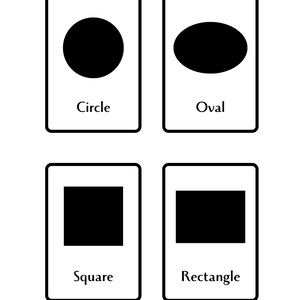 Shapes Flashcards, Digital Download, Montessori Material, Preschool ...