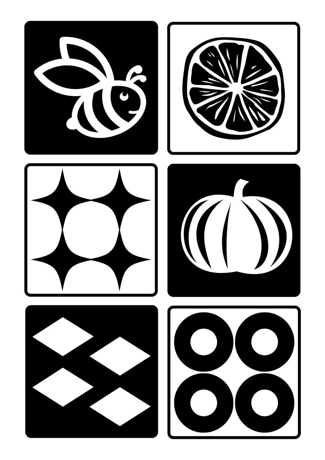 42 Printable Sensory Flashcards High-contrast Newborn Cards - Etsy