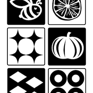 42 Printable Sensory Flashcards High-contrast Newborn Cards - Etsy