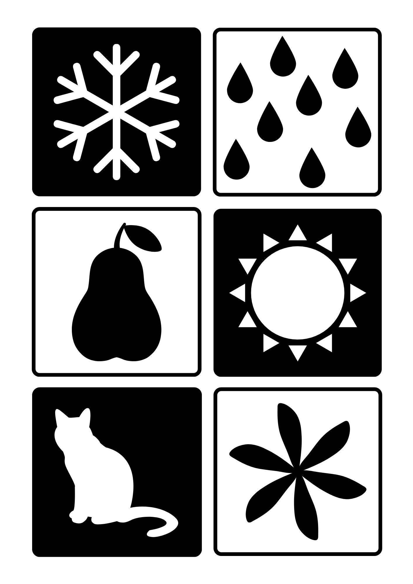 42 Printable Sensory Flashcards High-contrast Newborn Cards - Etsy