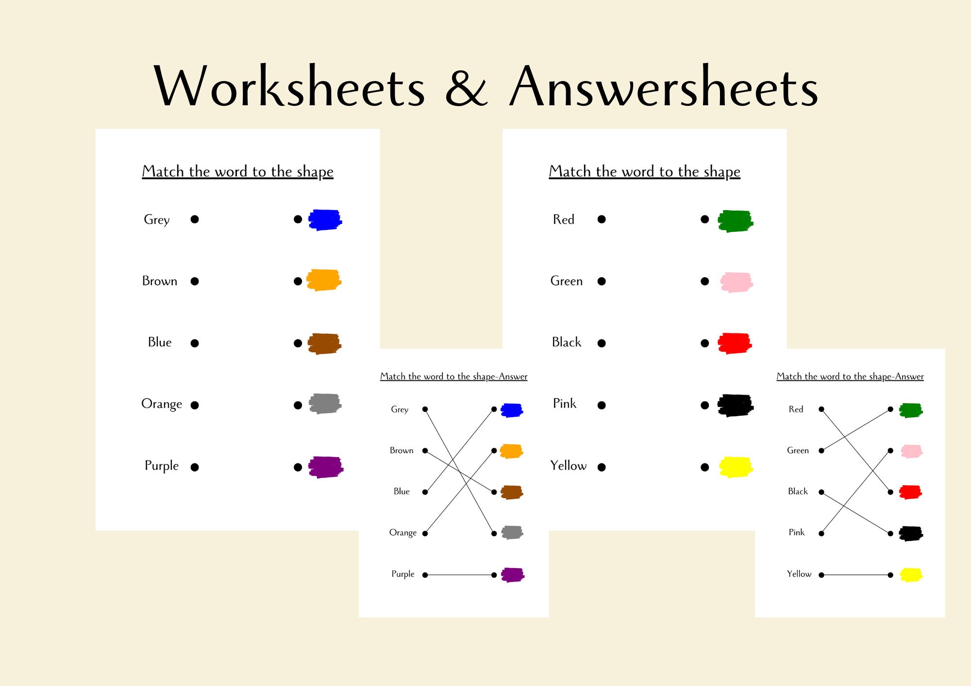 Colours Flashcards, Digital Download, Montessori Material, Preschool ...