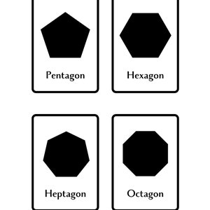 Shapes Flashcards, Digital Download, Montessori Material, Preschool ...