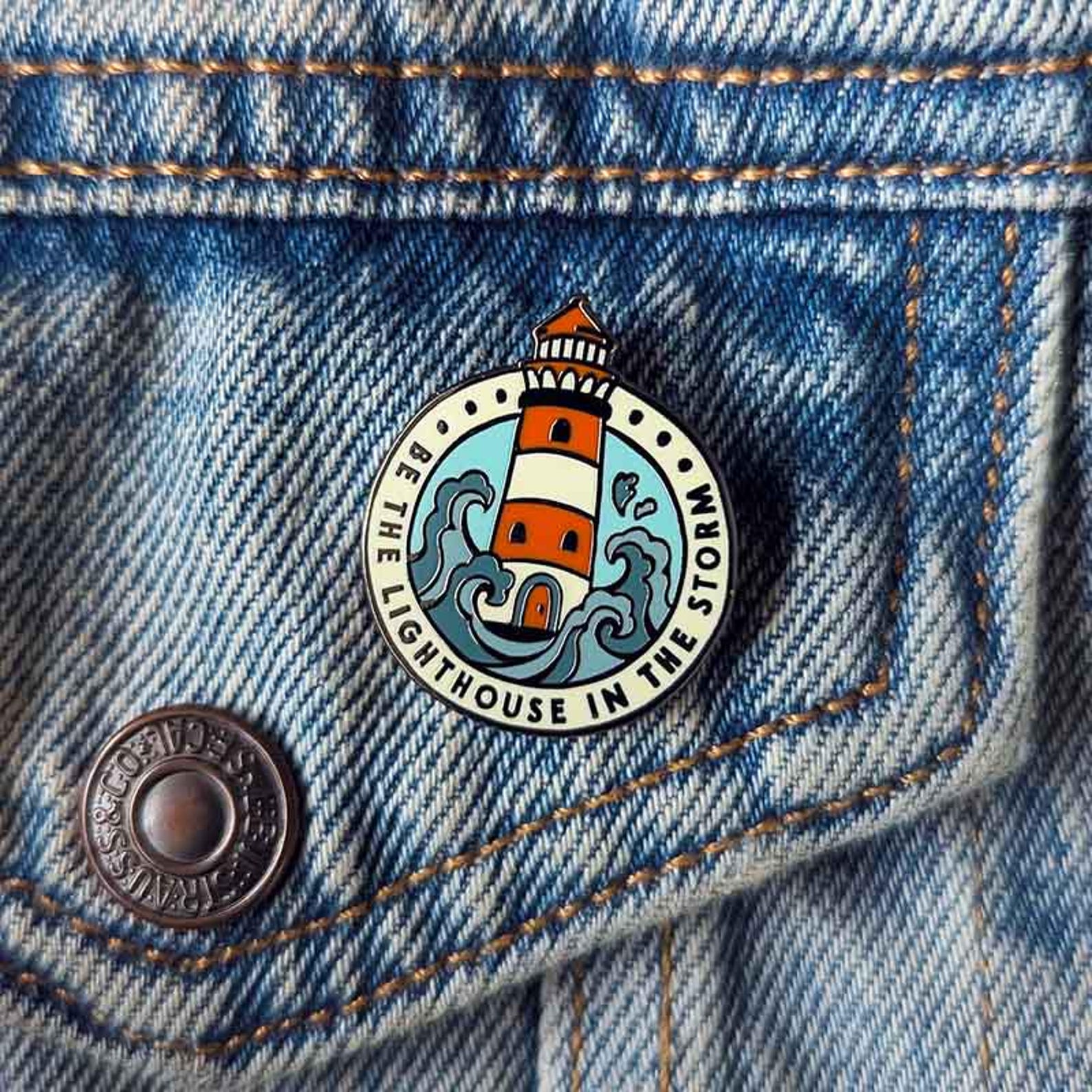 Be the Lighthouse in the Storm - Enamel Pin Badge - Etsy
