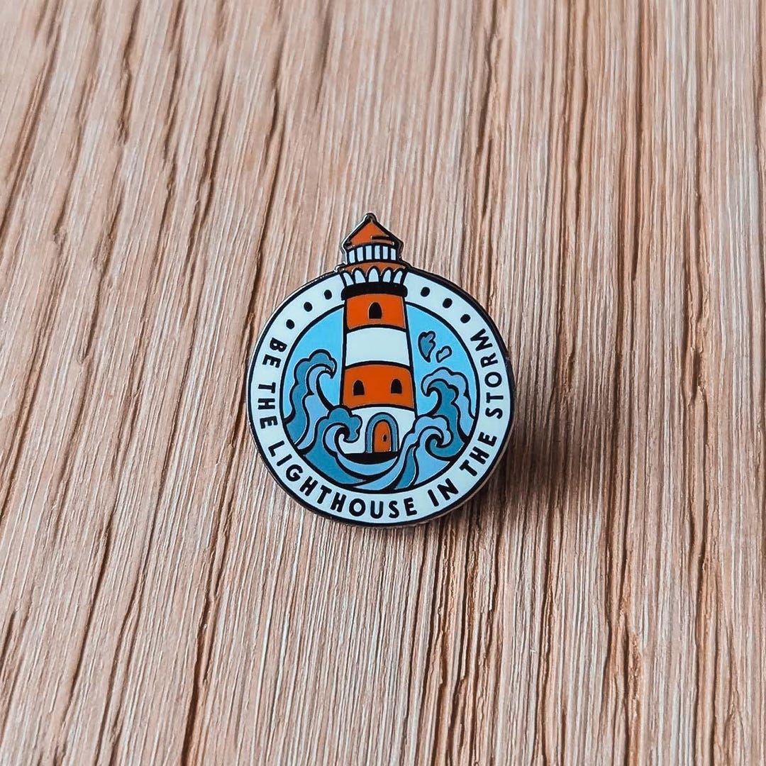 Be the Lighthouse in the Storm - Enamel Pin Badge - Etsy