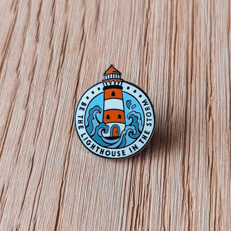 Be the Lighthouse in the Storm - Enamel Pin Badge - Etsy