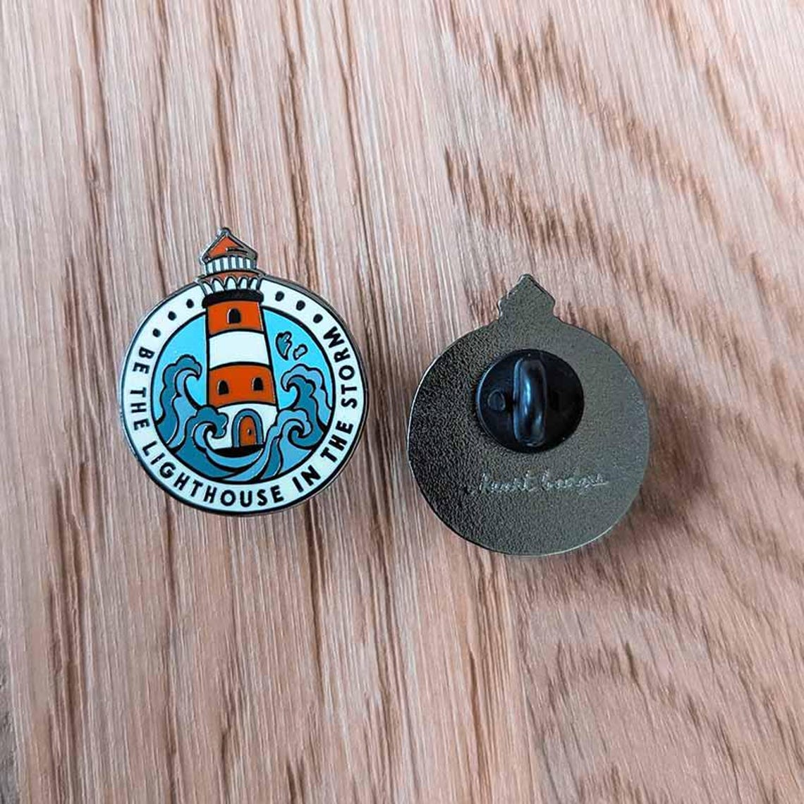Be the Lighthouse in the Storm - Enamel Pin Badge - Etsy