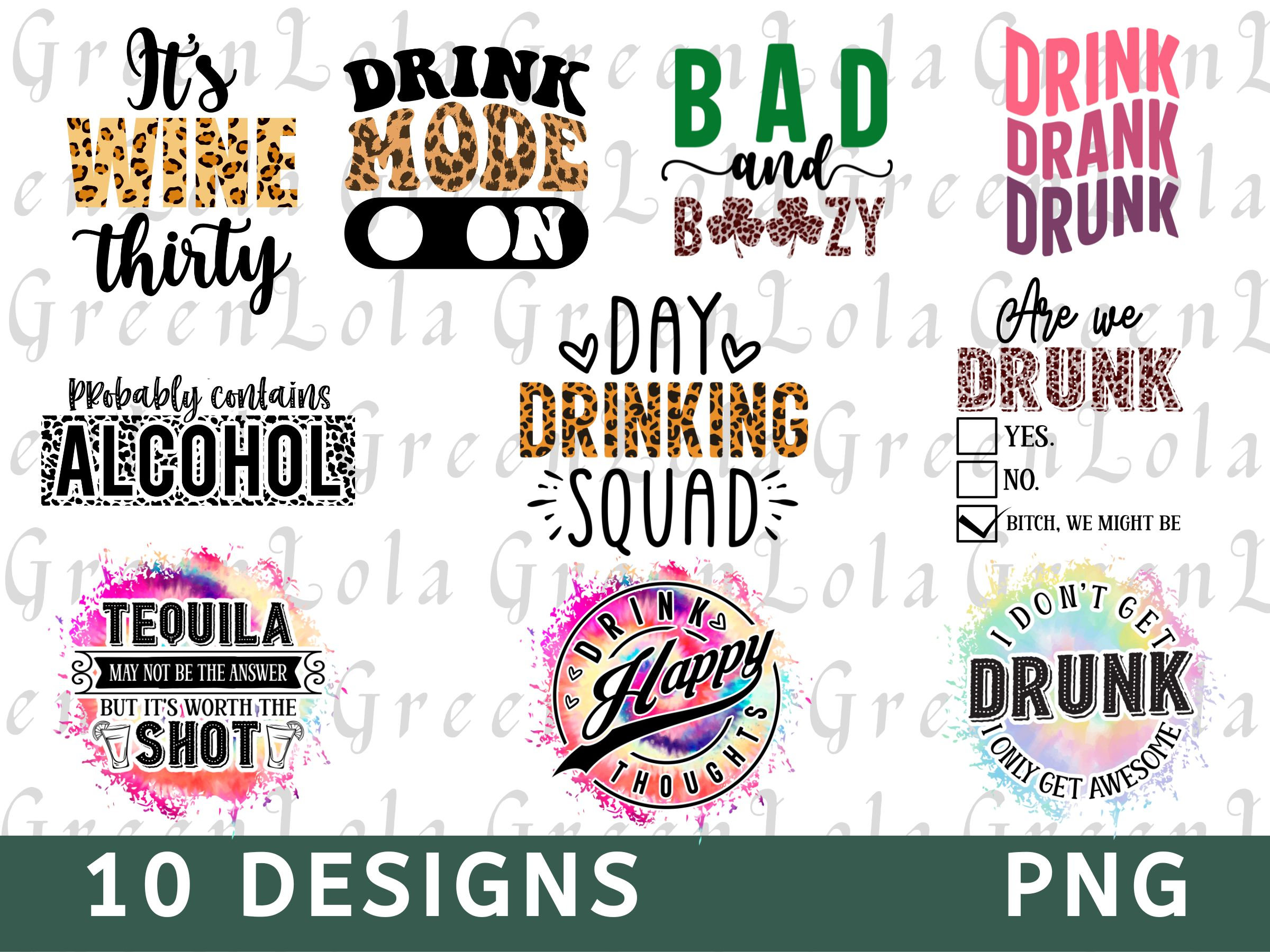 Alcohol PNG, Alcohol Sublimation Designs Bundle, Drinking Png, Wine Png ...