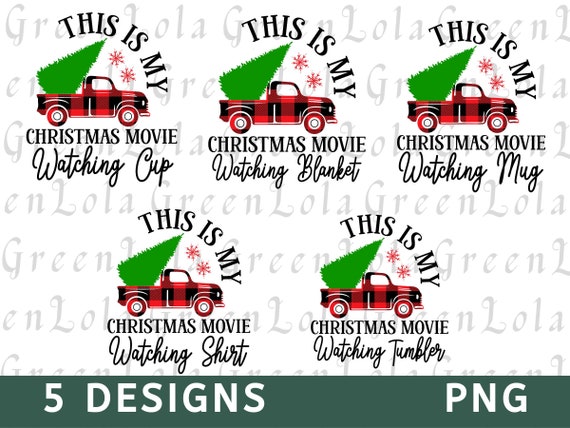 This is My Christmas Movie Watching PNG Bundle Watching - Etsy
