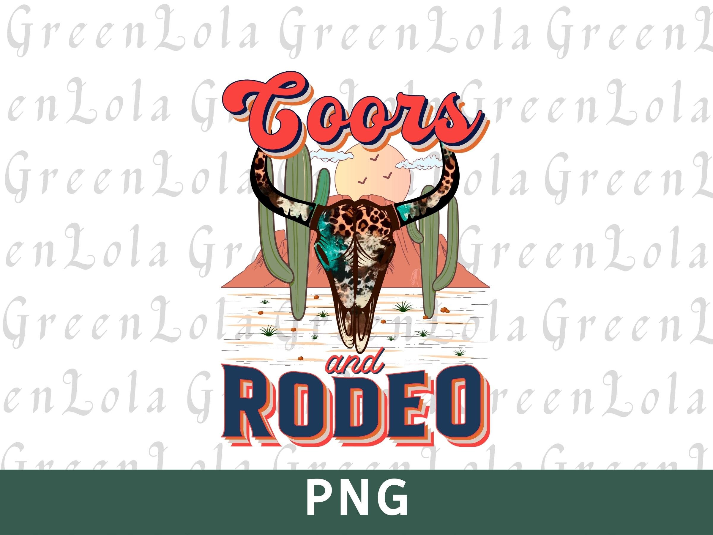 Coors and Rodeo Png Sublimation, Western Png, Bull Skull Rodeo Png ...