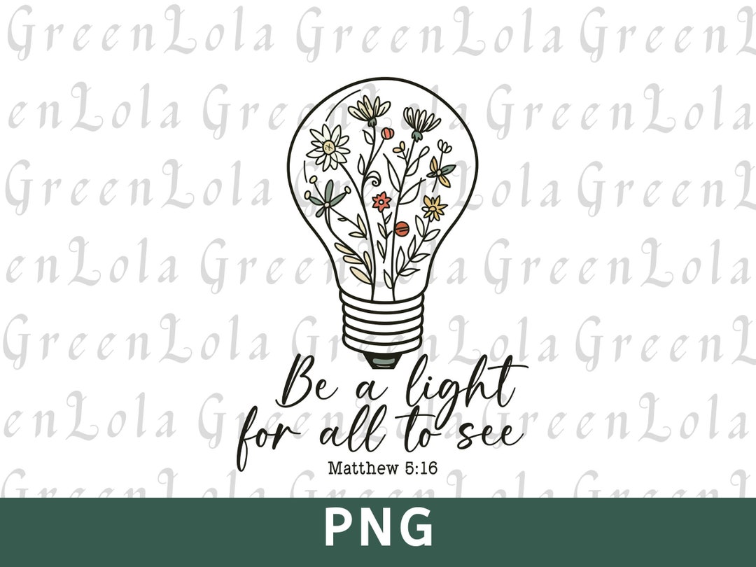 Be a Light for All to See PNG, Retro Christian Png, Bible Verse Png ...