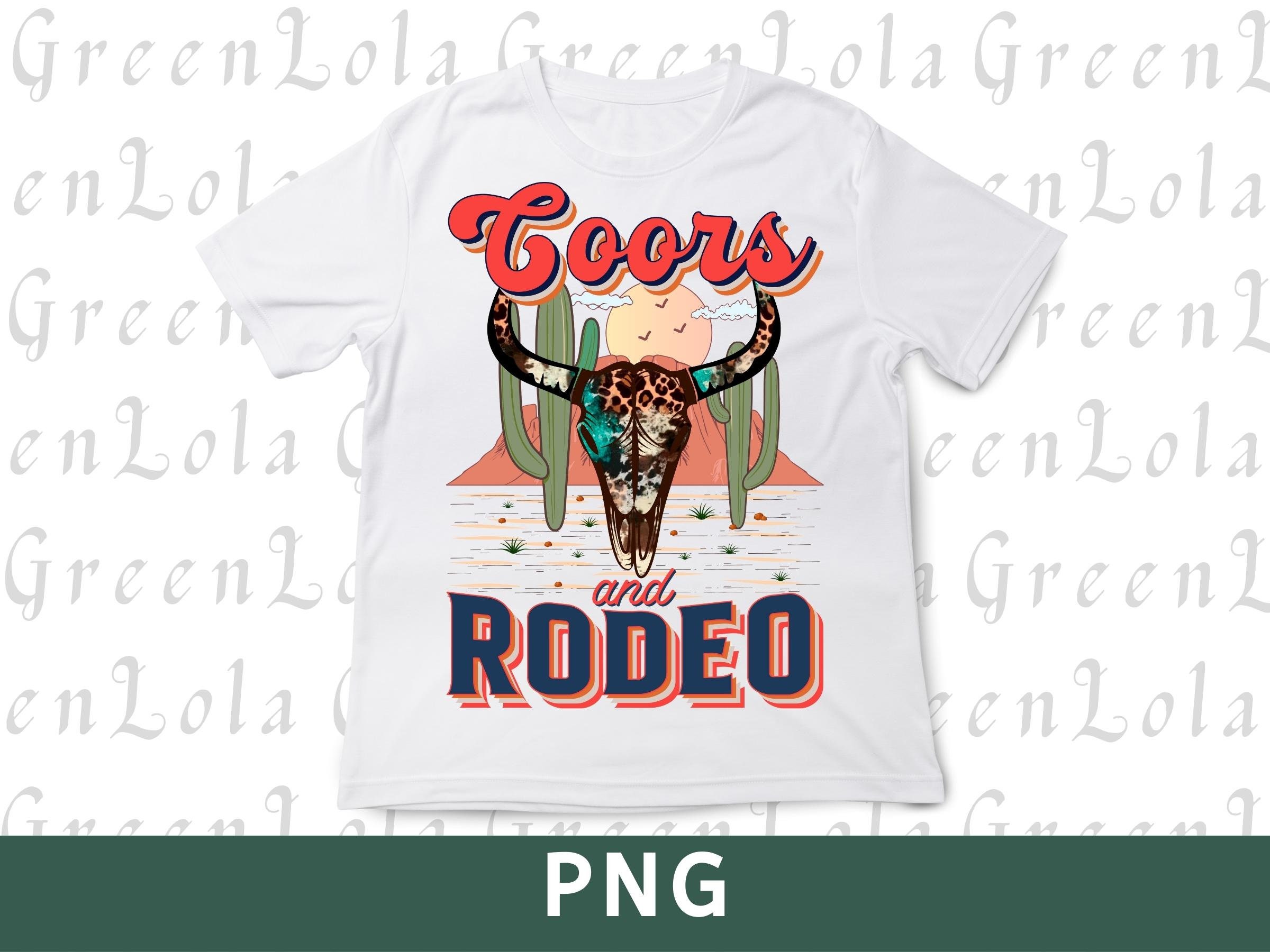 Coors and Rodeo Png Sublimation, Western Png, Bull Skull Rodeo Png ...