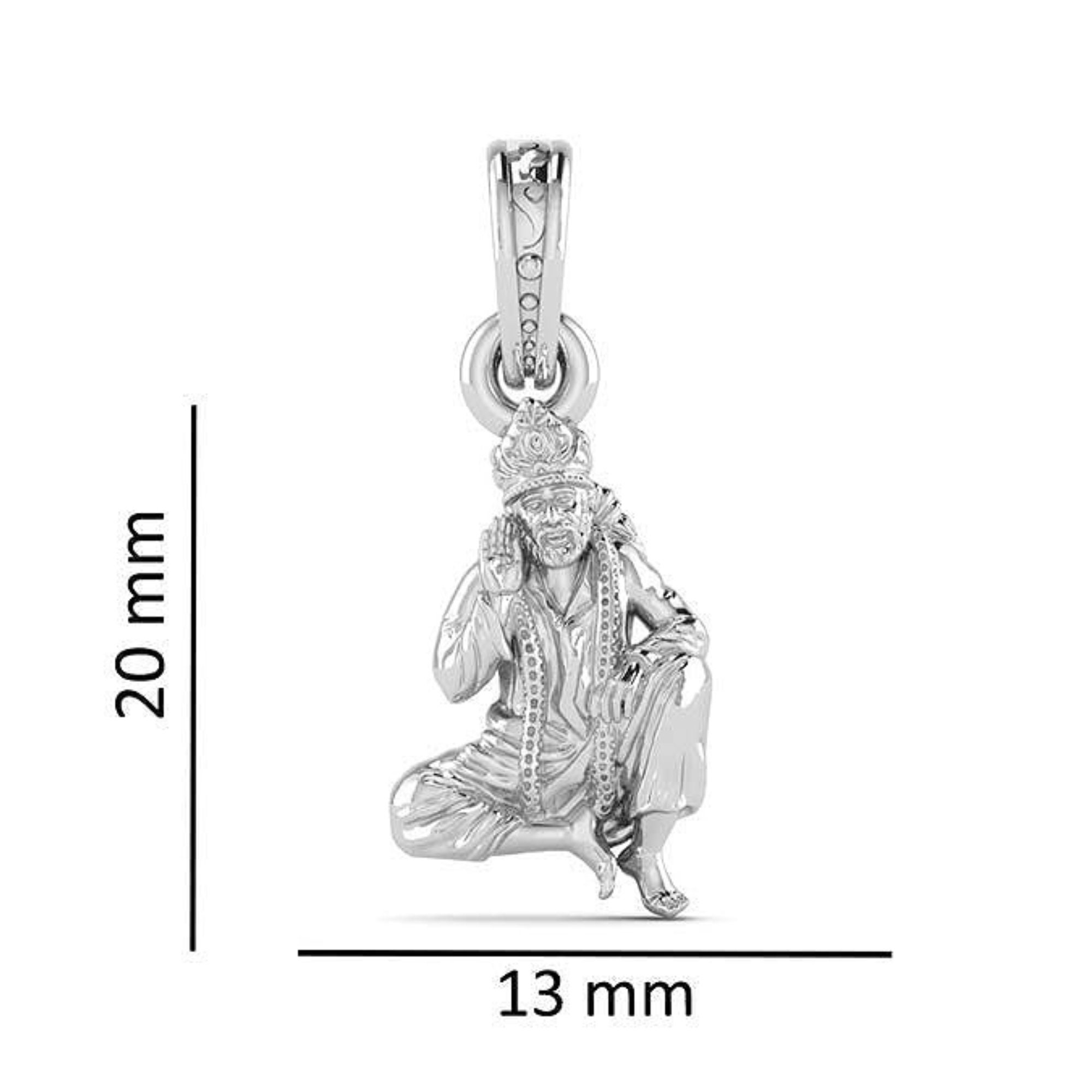God Shree Sai Baba Pendant Lord Sai Baba Locket Sterling - Etsy
