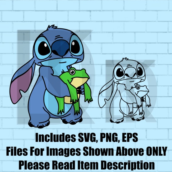 Frog and Stitch Svg - Etsy