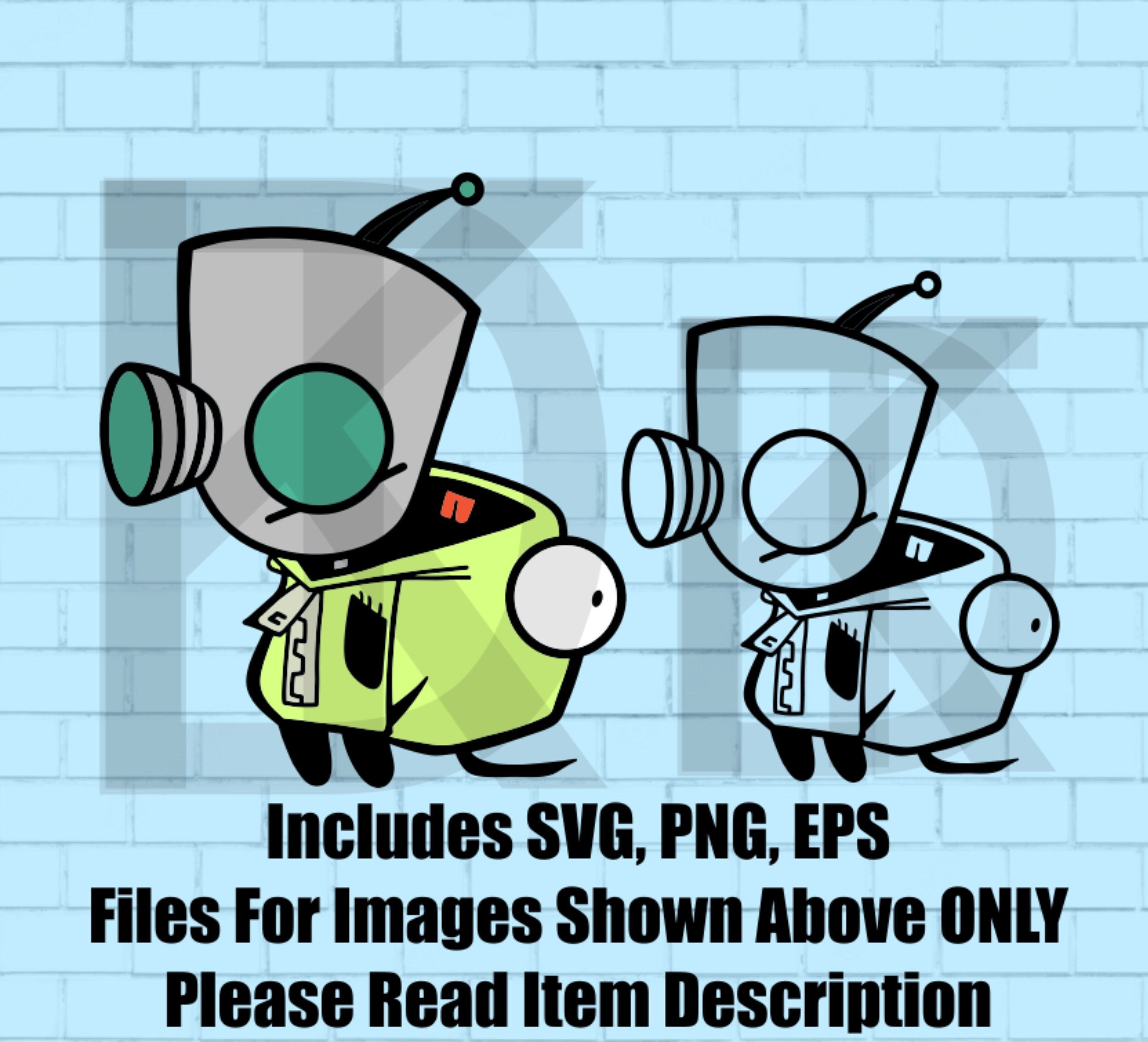 Gir Zim the Invader Cartoon SVG,PNG,EPS File Cricut, Digital, Printable ...