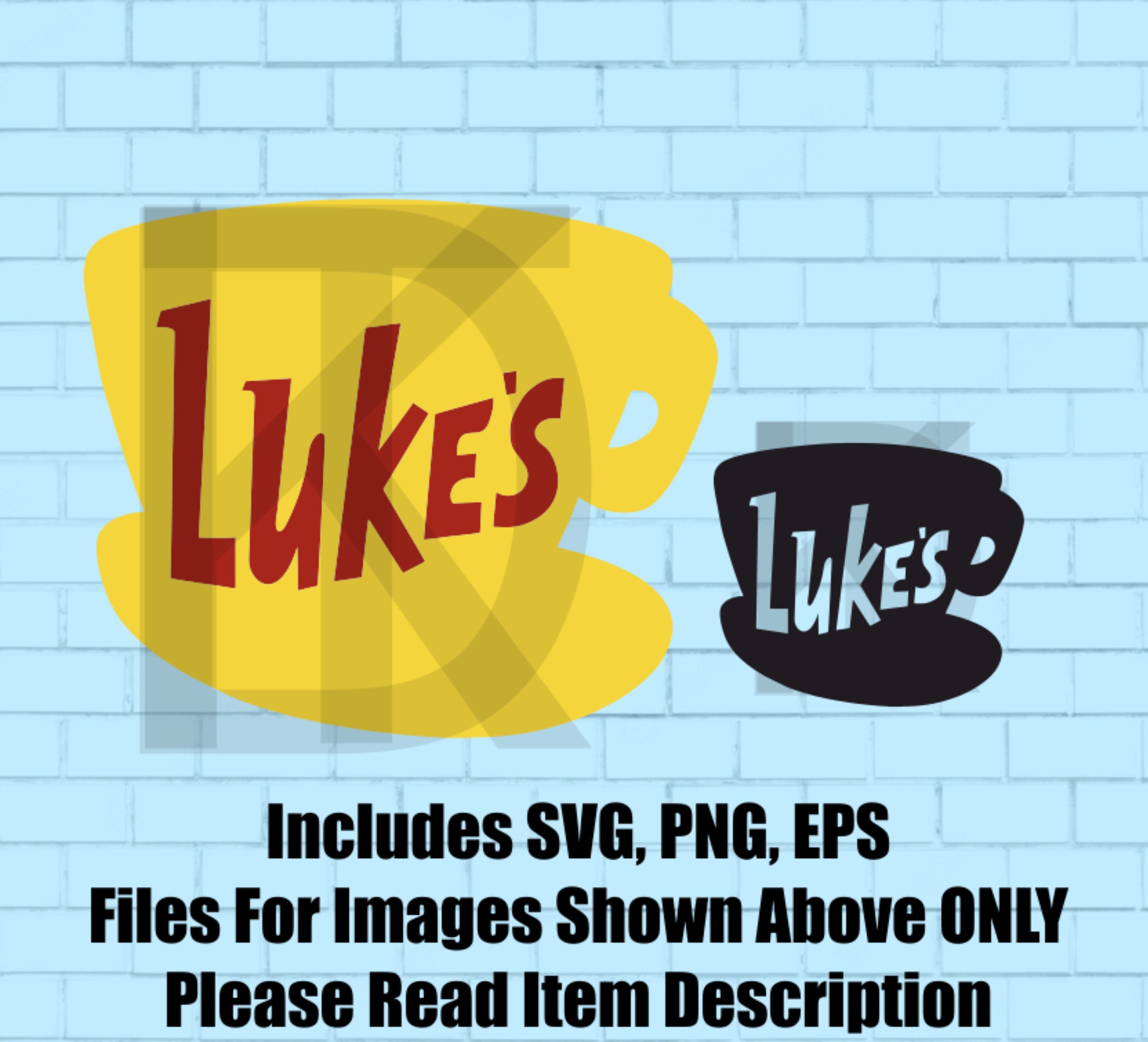 Lukes Diner Gilmore Girls Tv Show Coffee Cup SVG, PNG, EPS File Cricut ...