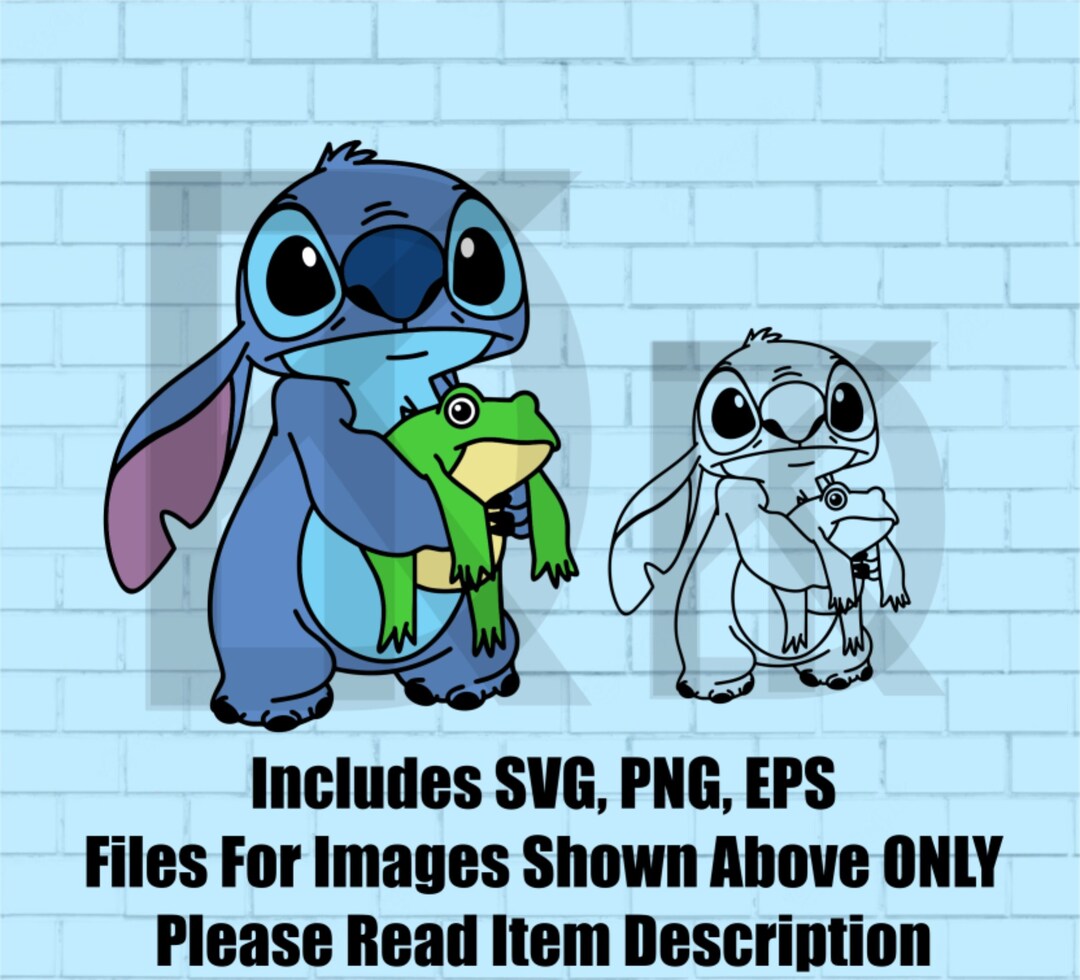 Stitch With Frog Cute SVG, PNG, EPS File Cricut, Digital, Printable ...