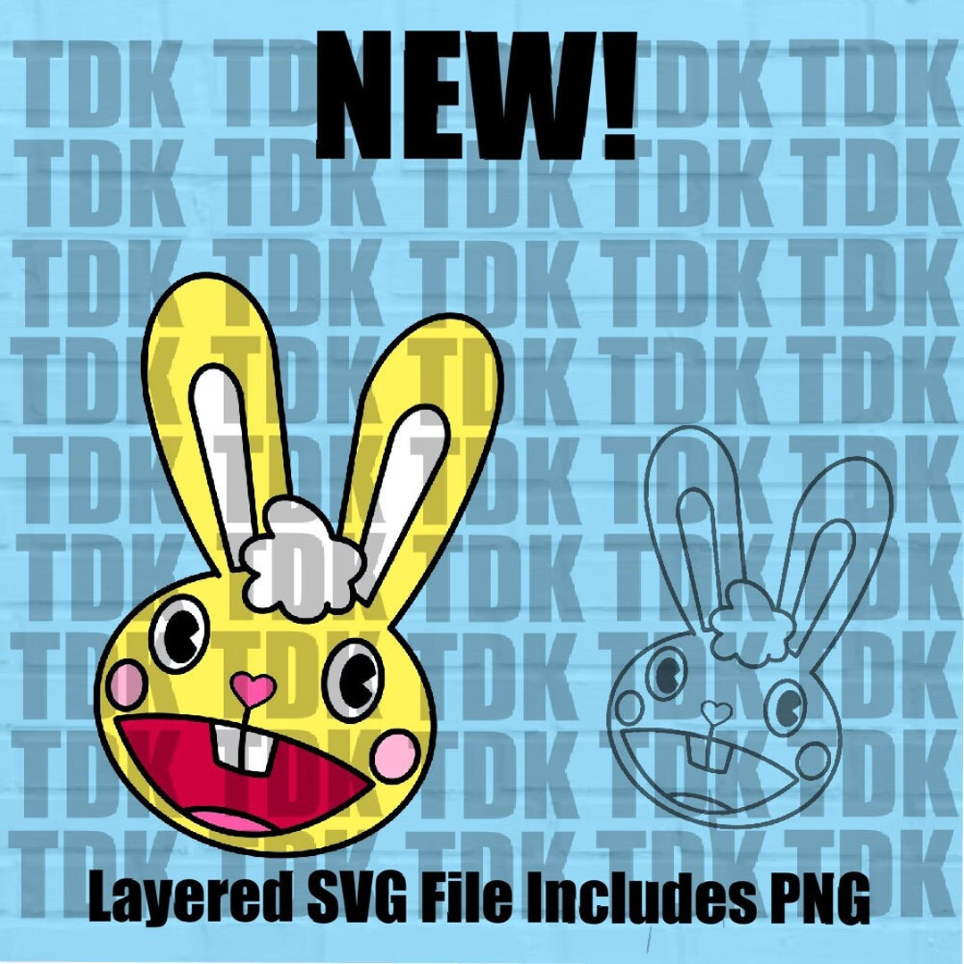 Happy Tree Friends Cuddles SVG Layered Includes PNG File Cricut ...