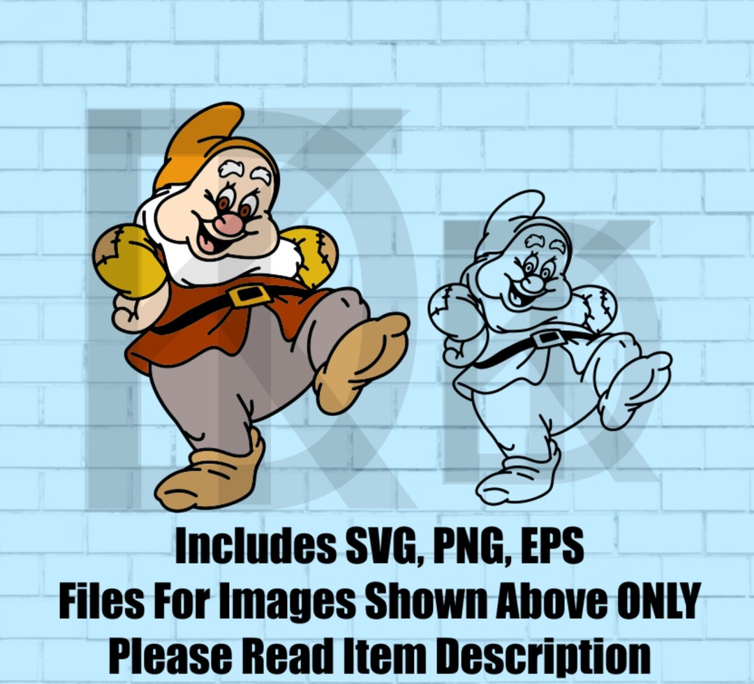 Happy Dwarf Seven Dwarves SVG, EPS, PNG File Cricut, Digital, Printable ...
