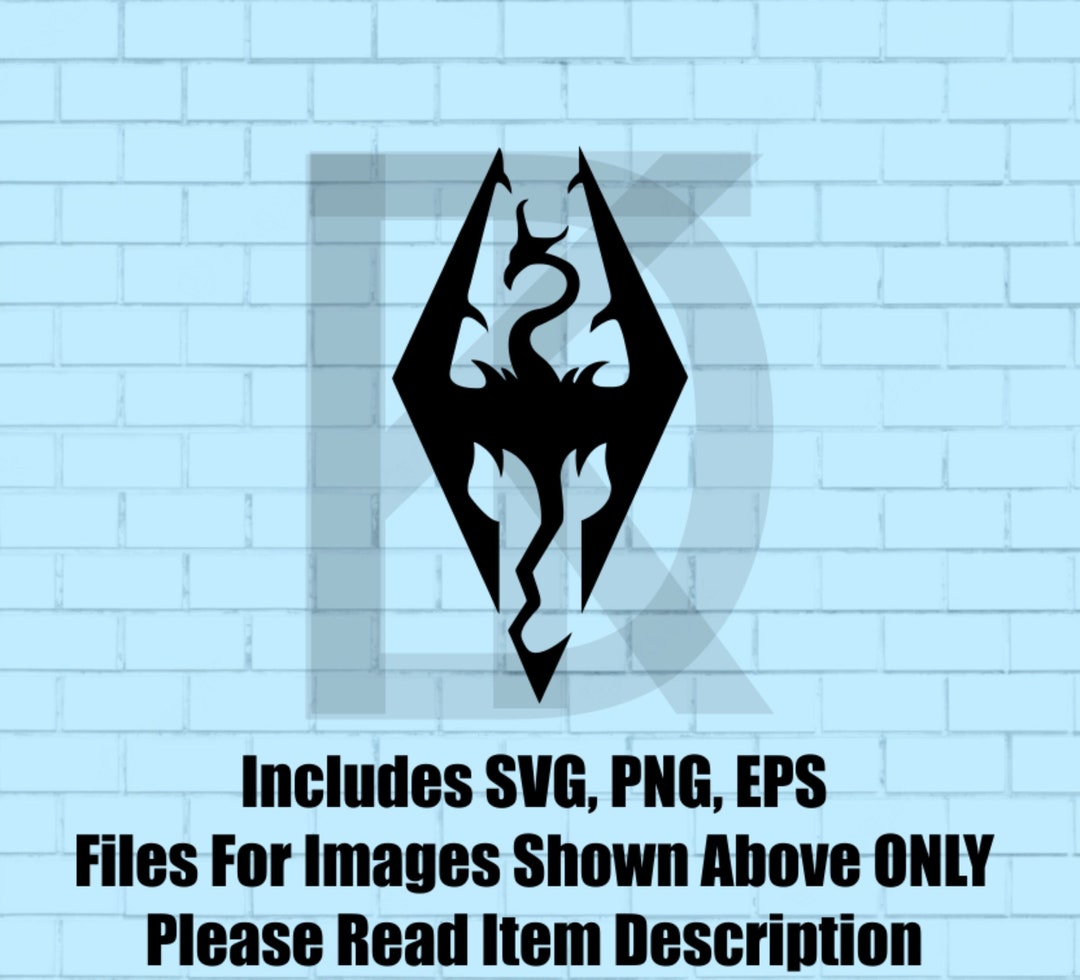 Skyrim Logo Elder Scrolls SVG, EPS, PNG File Cricut, Digital, Printable ...