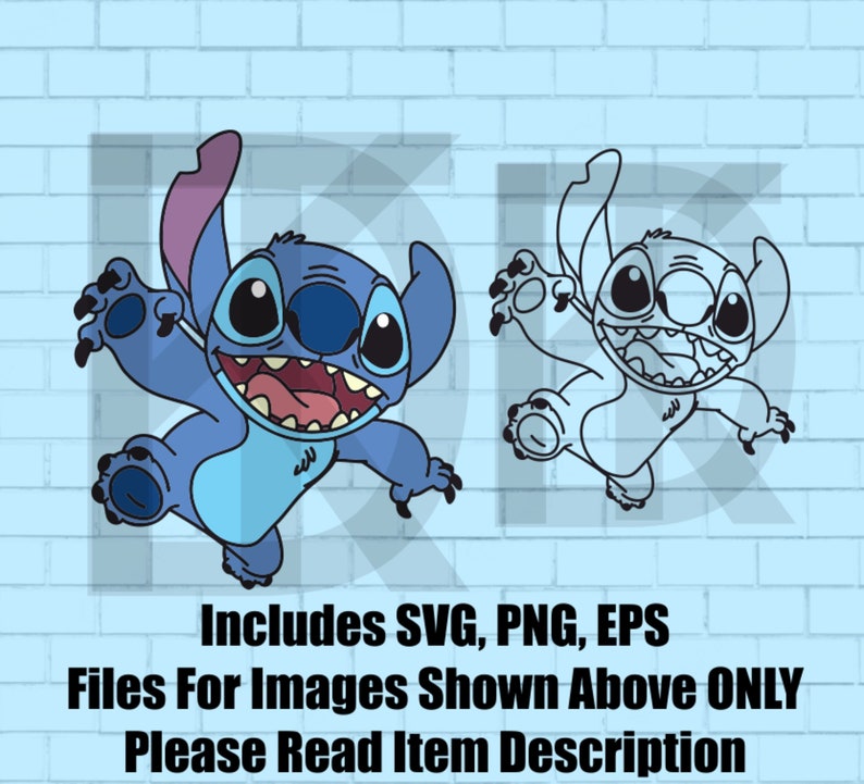 Stitch Cute SVG, PNG, archivo EPS Cricut, Digital, Imprimible - Etsy México