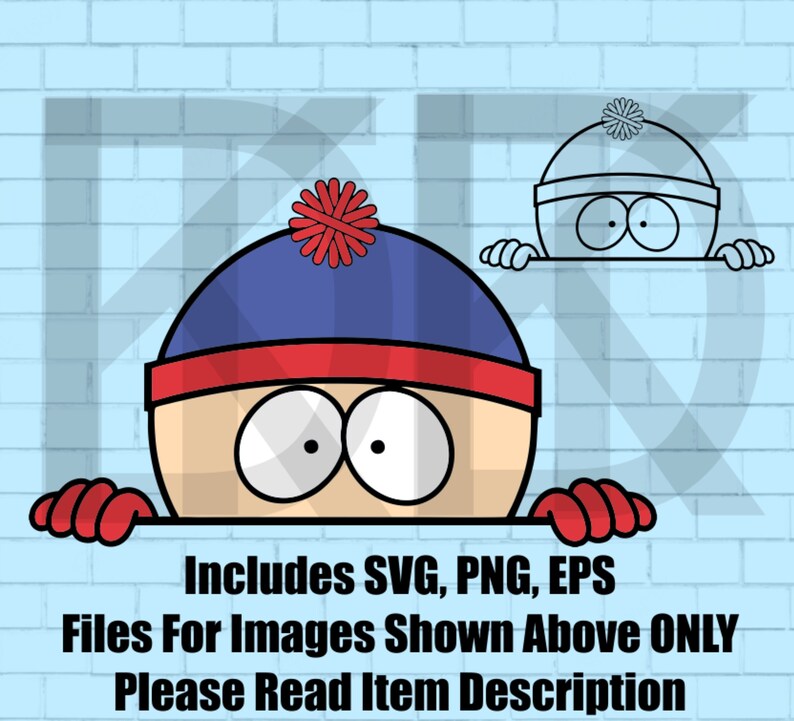 Kenny South Park Funny Cartoon Car SVG, EPS, PNG File Cricut, Digital ...